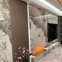 China Interior Wall Decor Materials Marble Bamboo Charcoal Board Veneer for Home Decoration for sale