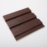 China Mordern Waterproof WPC Laminated Fluted Flat Wall Solid Panel for Indoor Decoration for sale