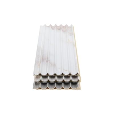 China Slat Interiored Nano PVC Wood Effect Fluted Wall Panel Modern Design Style for Wall Decoration for sale