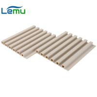 China Slat Interiored Nano PVC Wood Effect Indoor Fluted Wall Panel for Interior Decoration for sale