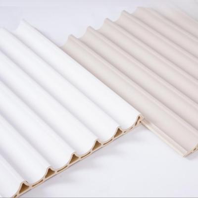 China Fluted WPC Wall Panel Eco-friendly and Waterproof 3D Insulated Slat Wood for Indoor Interiors for sale