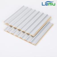 China Fluted WPC Wall Panel Eco-friendly and Waterproof 3D Insulated Slat Wood for Indoor Interiors for sale