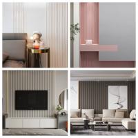 China Fluted WPC Wall Panel Eco-friendly and Waterproof 3D Insulated Slat Wood for Indoor Interiors for sale