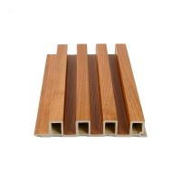 China ECO-Friendly Damask Pattern 3D Insulated Slat Wood WPC Wall Panel for Indoor Decoration for sale