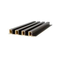 China 3D Insulated Slat Wood Indoor Interior PVC Decorate WPC Wall Panel for Modern Design for sale