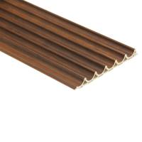 China Slat Interiored Nano PVC Wood Effect Fluted Wall Panel for Modern Simplicity Style for sale