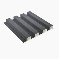 China Protective 3D Insulated Slat Wood Indoor Interior PVC Decorate WPC Wall Panel for Gym for sale