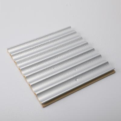 China Damask Pattern WPC Laminated Fluted Flat Wall Solid Panel for Interior Decoration Fence for sale