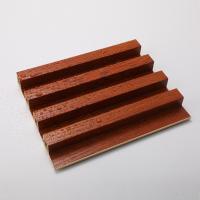 China Home or Mall Fluted Indoor 3D Slat WPC Wall with Nano Effect Wood Grain Decoration for sale