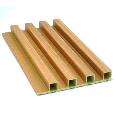 China 2.9m Fluted Indoor WPC Wall Panels 3D Slat Interiored Nano Effect Decoration for sale