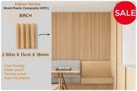 China 2.9m Fluted Indoor WPC Wall Panels 3D Slat Interiored Nano Effect Decoration for sale
