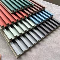 China Damask Pattern Fluted Indoor WPC Wall with Nano Effect Decoration and ISO Certificate for sale