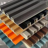 China Modern Simplicity Fluted 3d Slat Interior Wood Grain PVC WPC Wall Panel 2.9m Length for sale