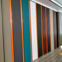 China Modern Simplicity Fluted 3d Slat Interior Wood Grain PVC WPC Wall Panel 2.9m Length for sale