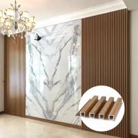 China 3D Surface WPC Insulated Slat Wood PVC Decorate Wall Panel for Interior Refurbishment for sale