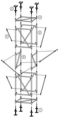China Scaffold frame system. Simple installation. Convenient mobile. Good bearing for sale