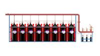 China External Storage Pressure FM200 Fire Extinguishing System QMP4.2/245W for sale