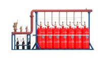 China Lnternal Storage Pressure FM200 Gas Fire Extinguishing System QMQ4.2/100N for sale