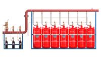 China Lnternal Storage Pressure FM200 Gas Fire Extinguishing System QMQ4.2/100N for sale