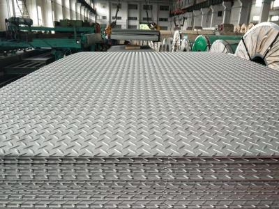 China 4x10 Ft 316 Stainless Steel Embossed Diamond Plate Sheet 2B BA 2.5-8mm for sale