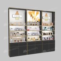 China DYaS-VK-3 Skincare Display Cabinet with 40mm Acrylic Lightbox and Gold Edging for sale