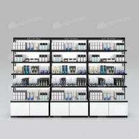 China KLNS-R2 Translucent Panels Skincare Display Cabinet with Black Aluminum Slots for sale