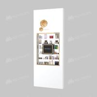China TJiS-B5 Milky-White Acrylic Light Box Skincare Display Cabinet with Transparent Shelves for sale