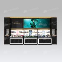 China TJiS-B4 3mm Black Glossy Organic Box Skincare Display Cabinet with Hidden Storage for sale
