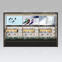 China TJiS-B2 Shiny Silver Wallpaper Skincare Display Cabinet with 40mm Light Box for sale