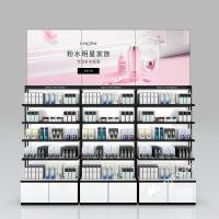 China KLNS-R2 Translucent Panels Skincare Display Cabinet with Black Aluminum Slots for sale