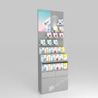 China GDR01-BZ-03 Retail Display Column with Grey Melamine and Iron Structure for Modern Retail Stores for sale