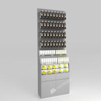 China GDR01-BZ-04 Retail Display Column with Grey Melamine and 40 Adjustable Hooks for Cosmetics Retail for sale