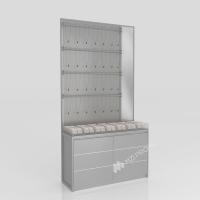 China GDR08-SP04 Cosmetic Display Shelf with Frosted Transparent Acrylic Joint Grids and Adjustable Height for Cosmetics Retail Stores for sale