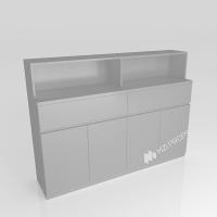 China GDR09-YB04 Retail Display Counter with Gray Edging Strip and Space Optimization for Department Stores for sale