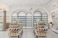 China 05-YMJYS Maternity And Baby Shop Display With Raw Wood Minimalist Style for sale