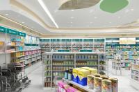 China 06-MSWRS Pharmacy Model Store With Wood Warm Style for sale