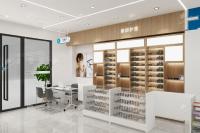 China 01-XDKJS001, Modern Tech Style Pharmacy Shop in Huizhou featuring 34 Main Fixtures within 86 Sqm and Approx. $9,393 Budget for sale