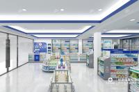 China 02-DYJYS006, Elegant and Simple Style Pharmacy Store in Wuxi featuring 40 Main Fixtures within 85 Sqm and Approx. $8,140 Budget for sale