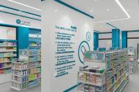 China 02-DYJYS002, Elegant and Simple Style Pharmacy Shop in Nanjing featuring 39 Main Fixtures within 90 Sqm and Approx. $7,912 Budget for sale