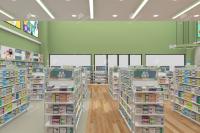 China 02-DYJYS003, Elegant and Simple Style Pharmacy Store in Xining featuring 52 Main Fixtures within 154 Sqm and Approx. $10,185 Budget for sale