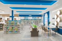 China 01-XDKJS001, Modern Tech Style Pharmacy Shop in Huizhou featuring 34 Main Fixtures within 86 Sqm and Approx. $9,393 Budget for sale