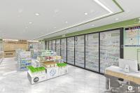 China 02-DYJYS011, Elegant and Simple Style Pharmacy Shop in Gansu featuring 62 Main Fixtures within 119 Sqm and Approx. $15,385 Budget for sale