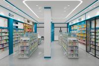 China 02-DYJYS002, Elegant and Simple Style Pharmacy Shop in Nanjing featuring 39 Main Fixtures within 90 Sqm and Approx. $7,912 Budget for sale