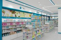 China 02-DYJYS002, Elegant and Simple Style Pharmacy Shop in Nanjing featuring 39 Main Fixtures within 90 Sqm and Approx. $7,912 Budget for sale