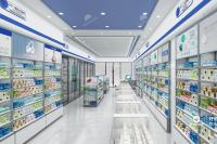 China 03-GJZYS004, Advanced Professional Style Pharmacy Store in Jilin featuring 36 Main Fixtures within 66.3 Sqm and Approx. $8,210 Budget for sale