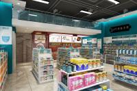 China 03-GJZYS001, Advanced Professional Style Pharmacy Store In Huizhou Featuring 35 Main Fixtures Within 83 Sqm And Approx. $6,622 Budget for sale