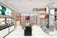 China 01-BJiS003, Platinum Series Cosmetic Shop in Shaanxi featuring 45 Main Fixtures within 127 Sqm and Approx. $12,103 Budget for sale