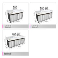 China Skincare Display Stand Platinum Wooden Central Hall Cabinet With Light Box For Space-Saving Store Design And Multi-Functional Store Furniture for sale