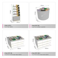 China Skincare Store Design Beauty Store Display Table with Central Hall Side Cabinet - Double sided Display for Cosmetic Store Decoration for sale
