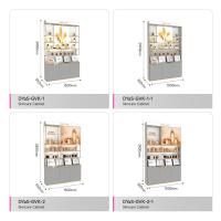 China Beauty Shop Display Furniture Adjustable Washing and Care Back Cabinet with LED Lightbox  for Retail Store Display Decoration for sale